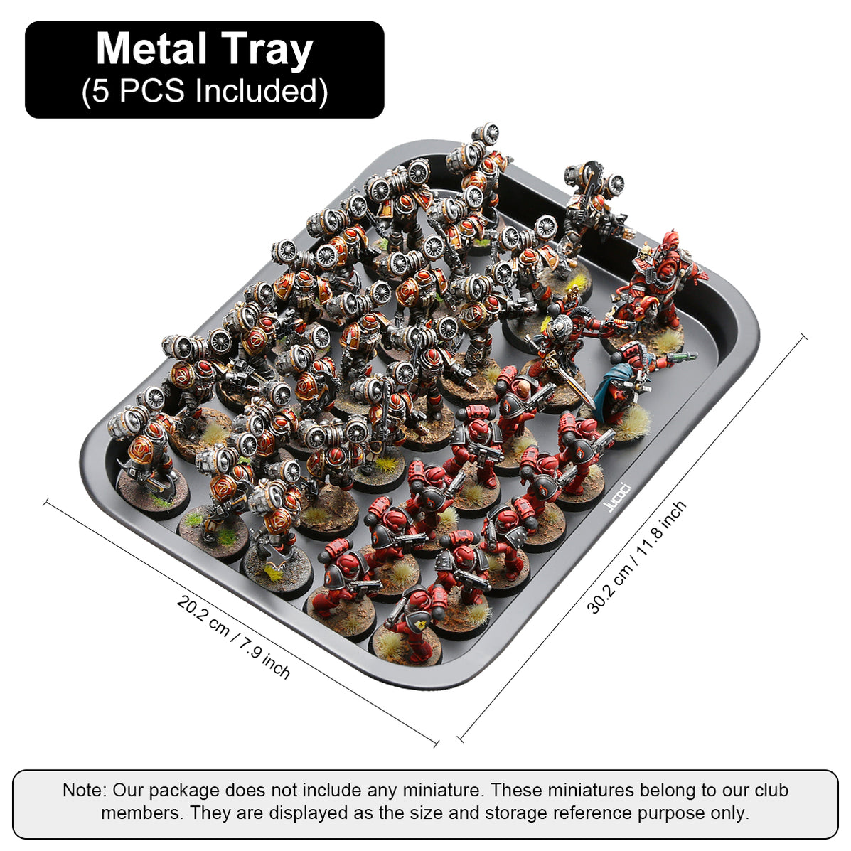 Jucoci Medium Size Miniatures Storage Carring Case With LED Light