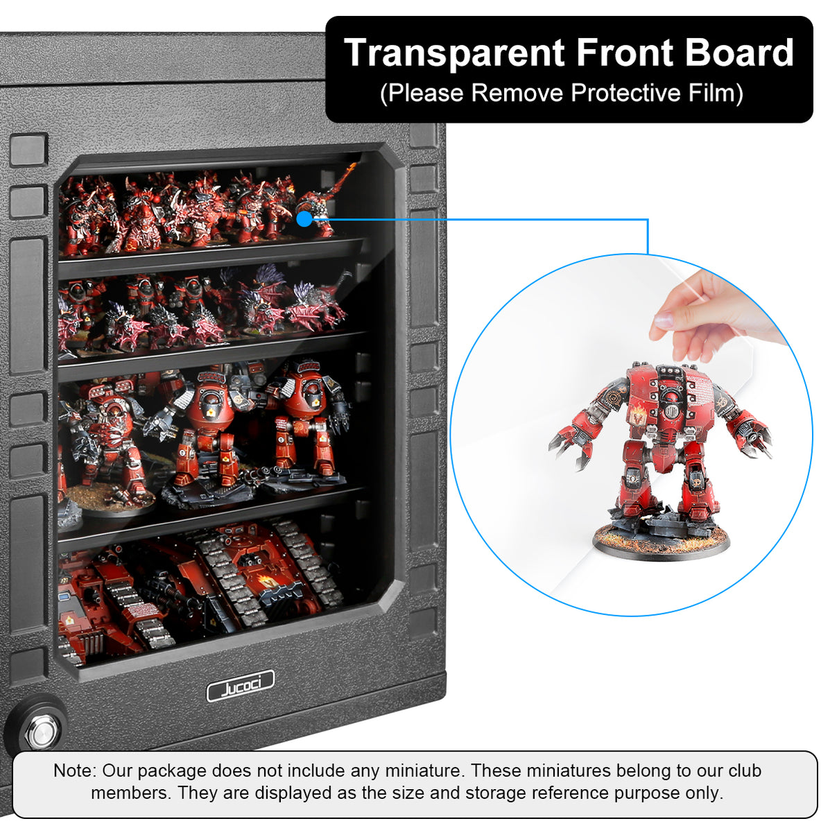 Jucoci Medium Size Miniatures Storage Carring Case With LED Light