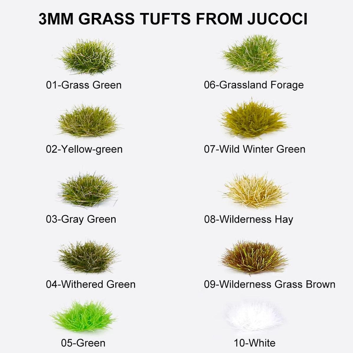 Jucoci 5mm Static Miniature Grass Tufts Model Grass (Winter Withered Grass)