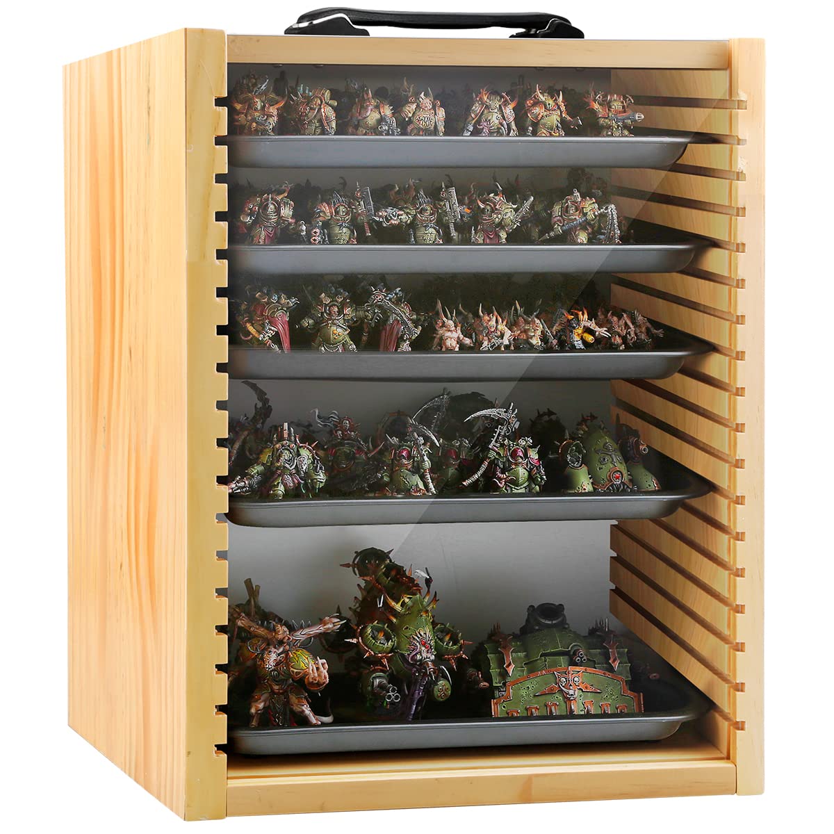 Jucoci Solid Wood Miniatures Storage Case
