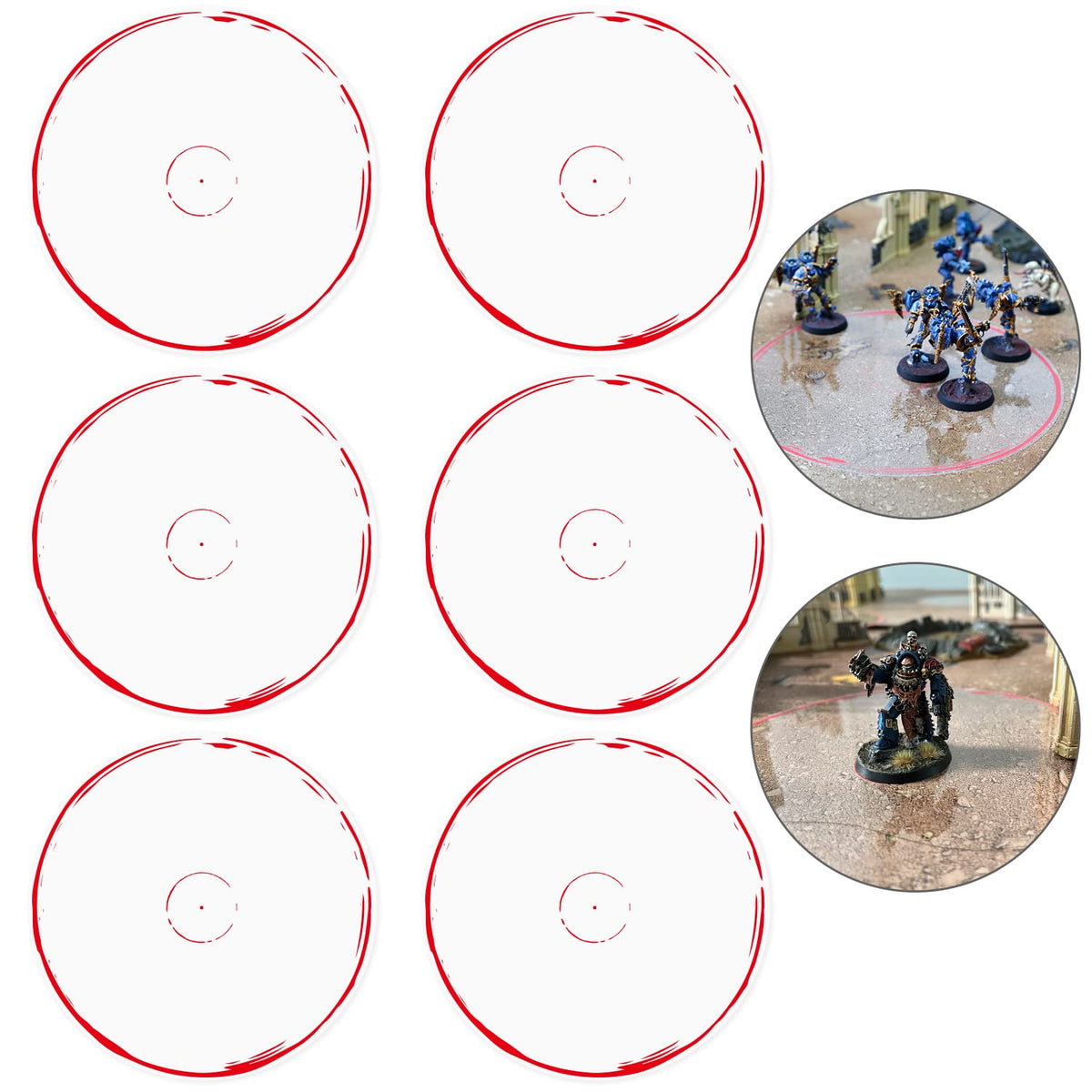 WH40k AOS 4TH Red Wargame Objective Markers — Jucoci